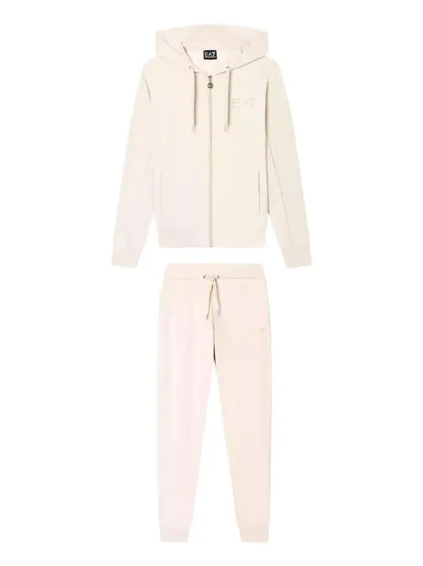 EA7 Logo-print Tracksuit - Neutrals