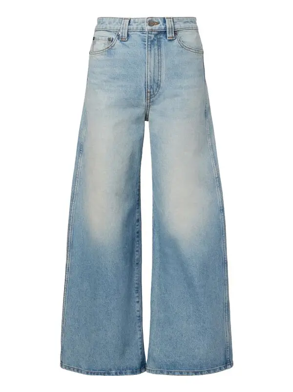 Khaite Delina High-rise Wide-leg Jeans - Blue