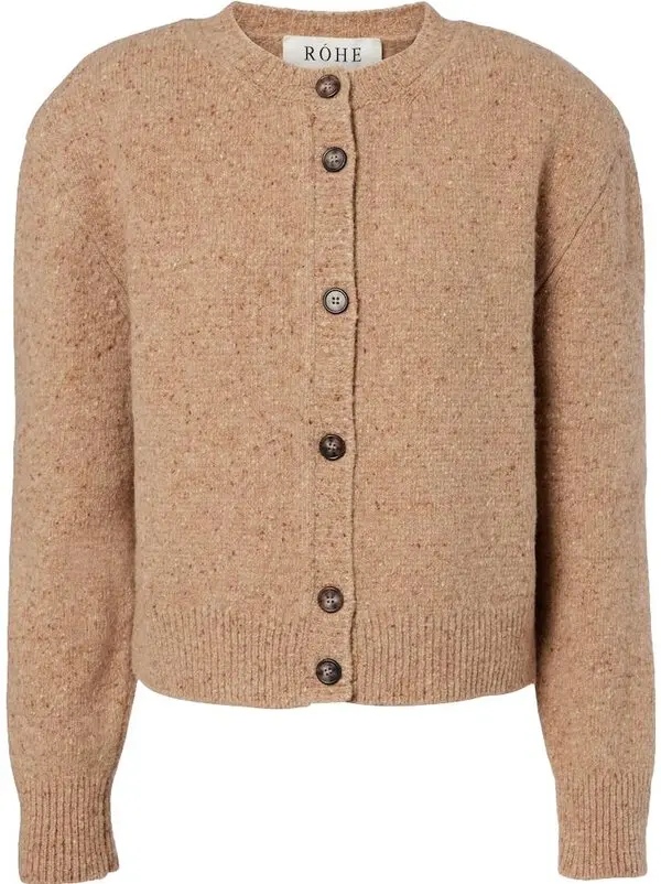 RÓHE Merino Wool Cardigan - Brown