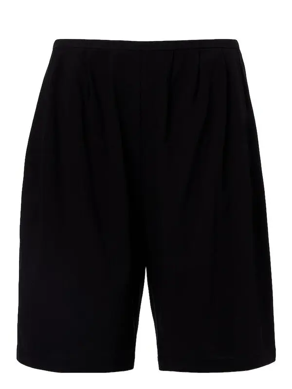 Khaite Poppy Cotton Shorts - Black