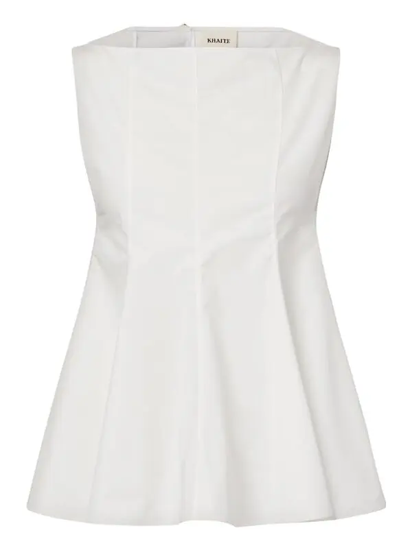 Khaite Marita Cotton Top - White