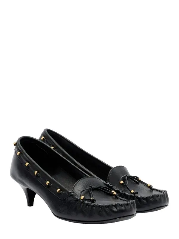 Khaite Milly 45 Leather Pumps - Black
