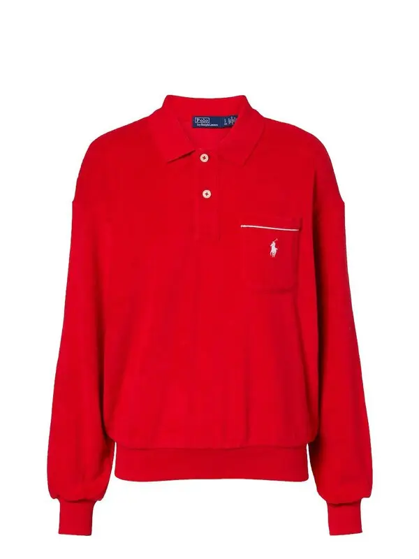 Polo Ralph Lauren Cotton-blend Terry Polo Shirt - Red