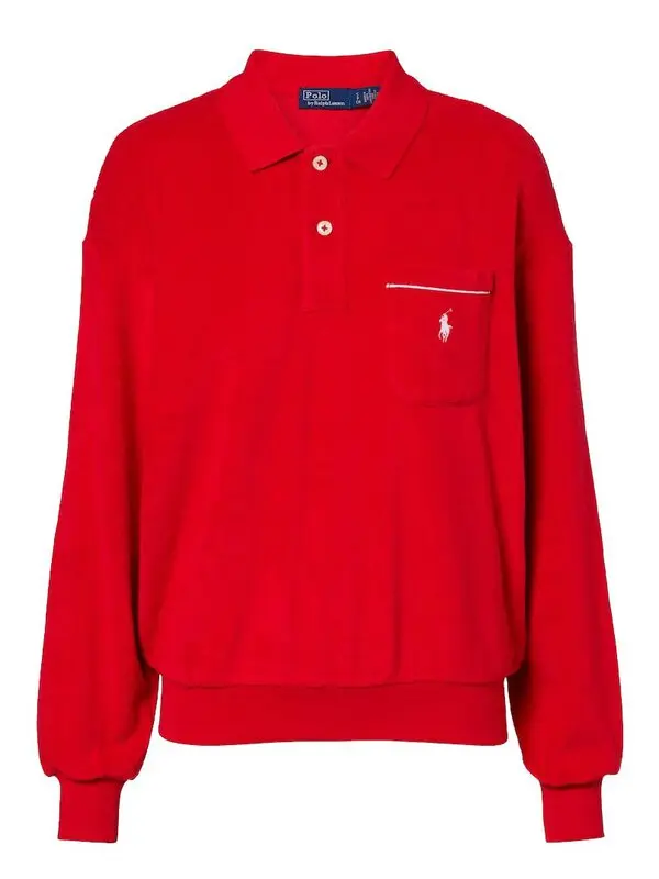 Polo Ralph Lauren Cotton-blend Terry Polo Shirt - Red
