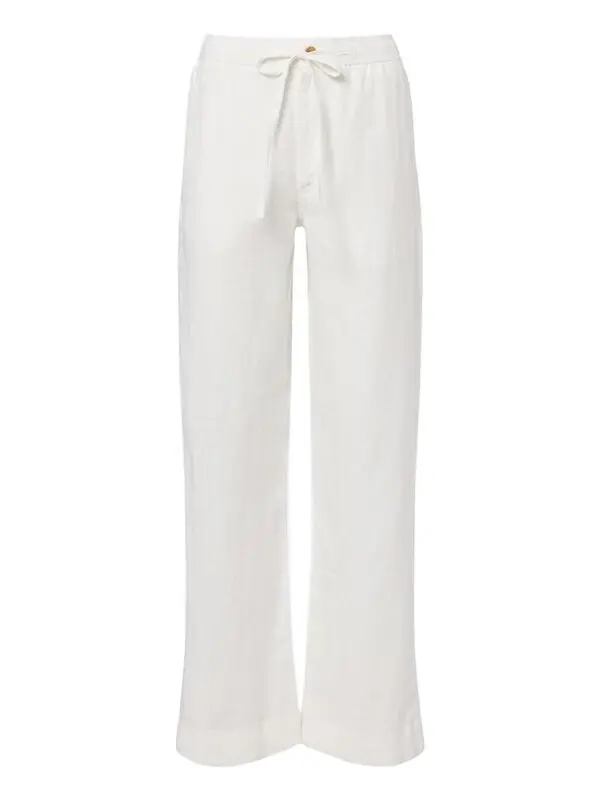 Polo Ralph Lauren Linen Wide-leg Pants - White