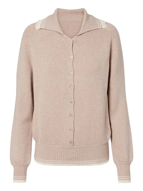 Magda Butrym Cotton And Cashmere Cardigan - Beige