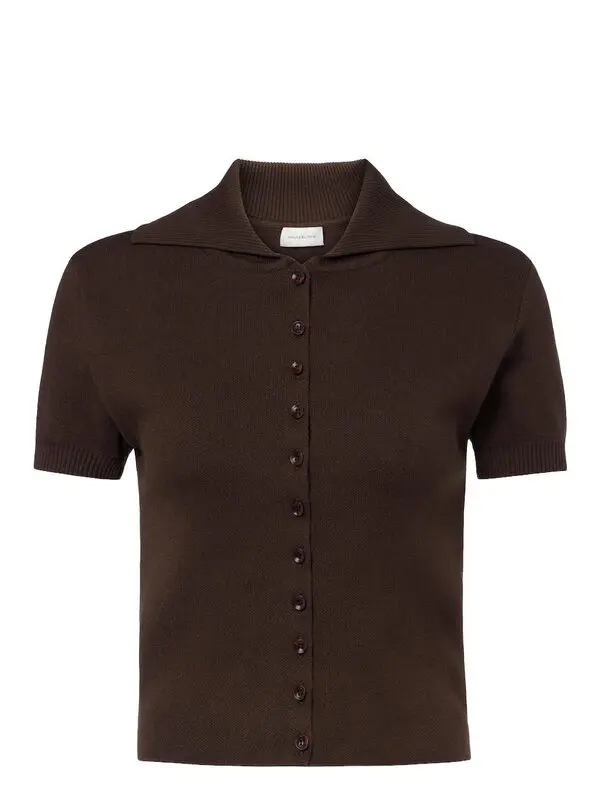 Magda Butrym Cotton And Cashmere Cardigan - Brown