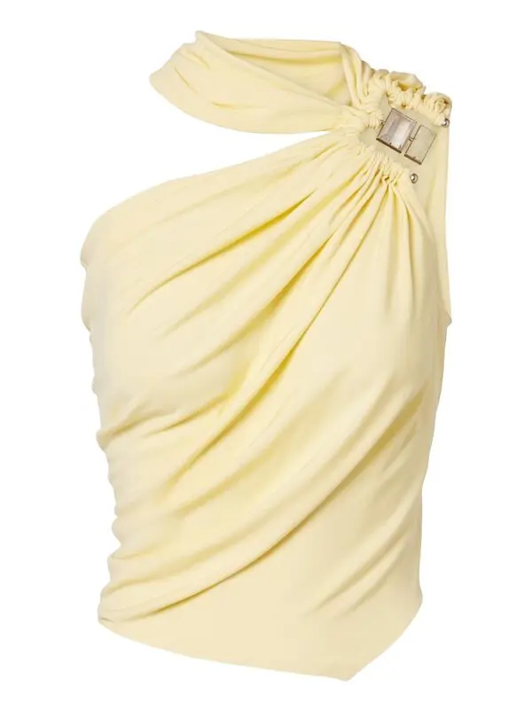 Christopher Esber Gathered Jersey Top - Yellow