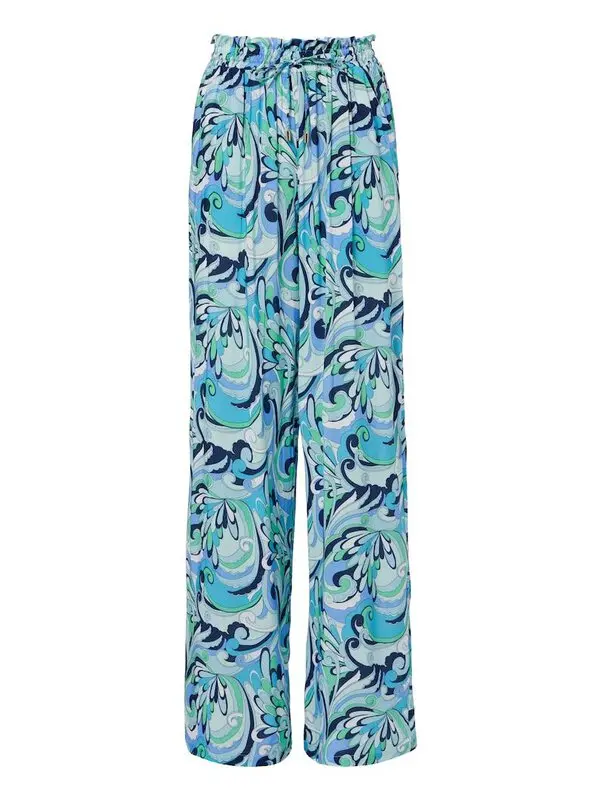 Melissa Odabash Reese Printed Palazzo Pants - Blue