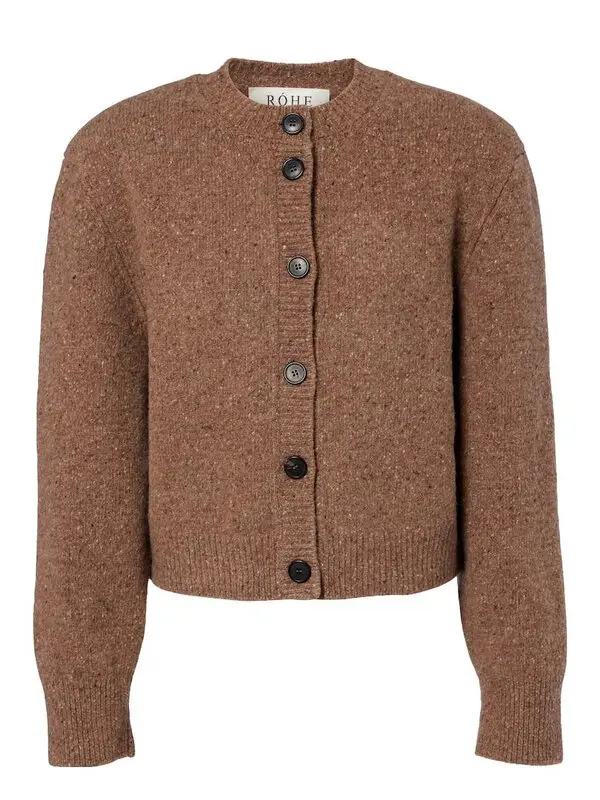 RÓHE Wool Cardigan - Brown
