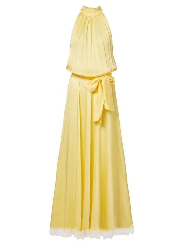 Poupette St Barth Nina Halterneck Maxi Dress - Yellow