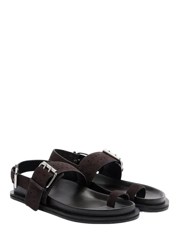 A.emery Hattie Suede Sandals - Black