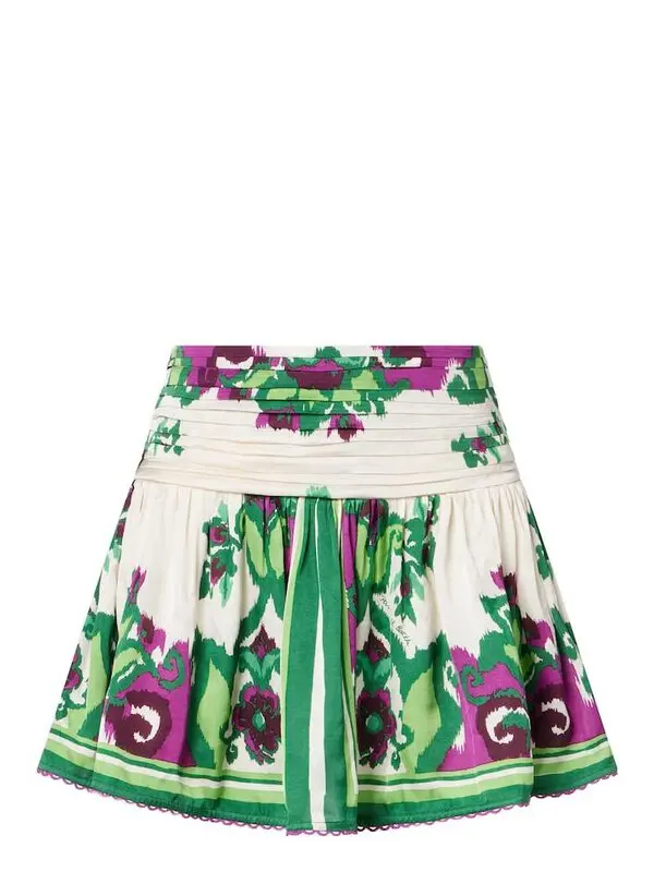 Poupette St Barth Colleen Floral Mini Skirt - Green
