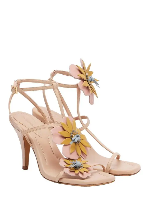 Zimmermann Lilia 85 Leather Sandals - Pink