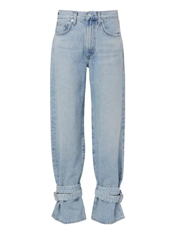 AGOLDE Cinched Hem Straight Jeans - Blue