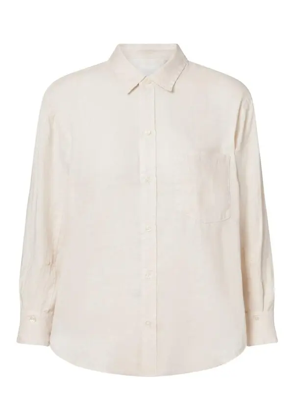 Citizens Of Humanity Kayla Shrunken Linen Shirt - Beige