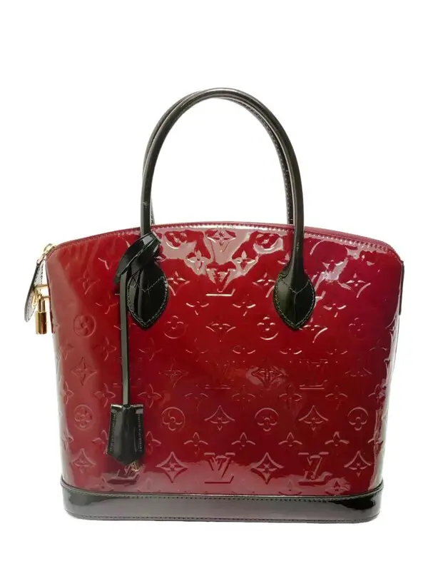 LOUIS VUITTON 2014 Pm Lockit Monogram Vernis Tote - Red