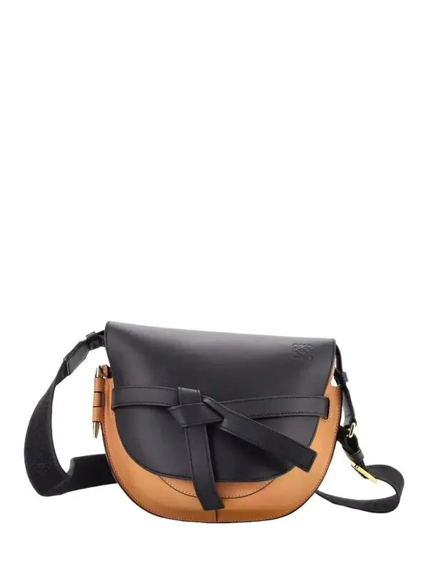 Loewe Gate Dual Leather Shoulder Bag - Black