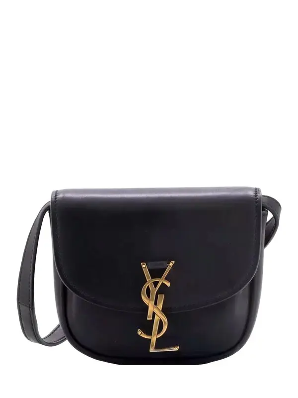 Saint Laurent Kaia Leather Mini Crossbody Bag - Black