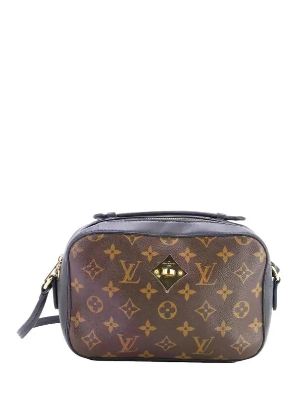 LOUIS VUITTON Saintonge Handbag Monogram Canvas Crossbody - Black