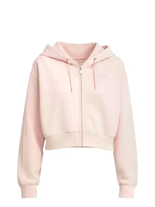 Guess Hooded Zip-up Top - Pink
