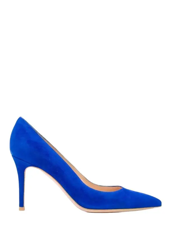 GIANVITO ROSSI 105 Pointed Pumps - Blue