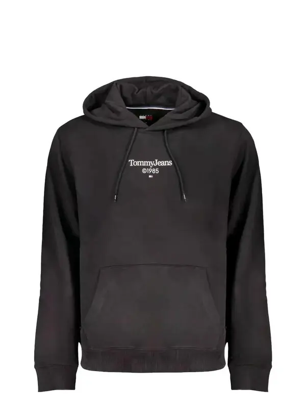 Tommy Hilfiger Logo-print Cotton Hoodie - Black