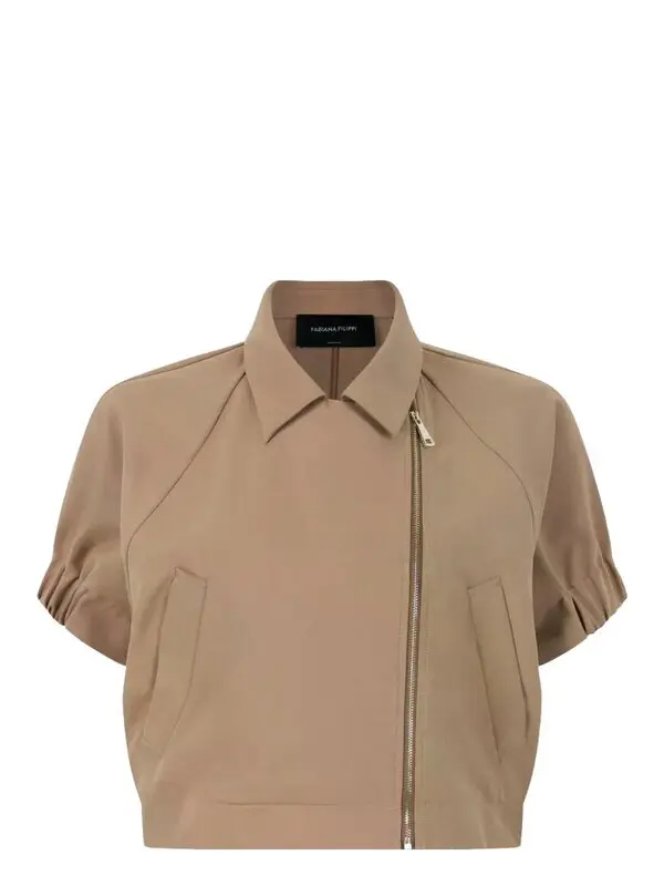 Fabiana Filippi Cropped Jacket - Brown