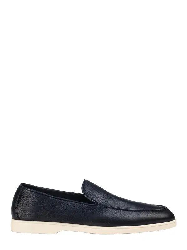 DOUCAL'S Grain Leather Loafer - Blue