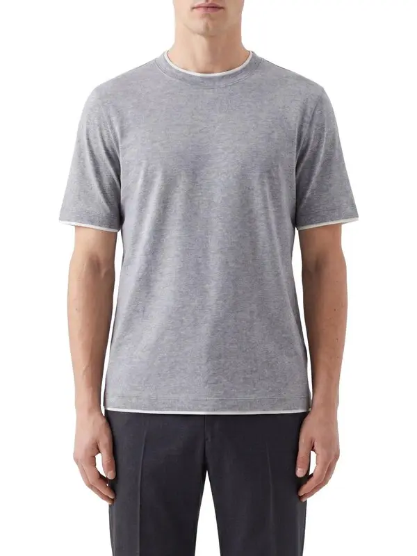 Brunello Cucinelli Linen T-shirt - Grey