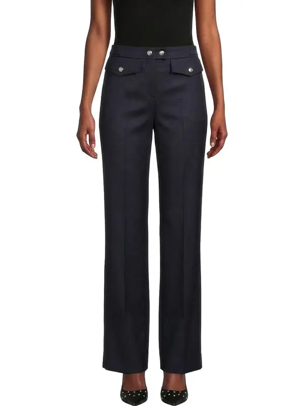 Alexander McQueen Straight Leg Pants - Navy