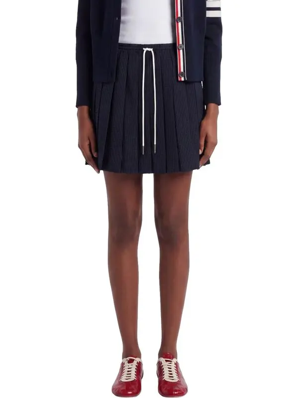 Thom Browne Pleated Mini Skirt - Blue