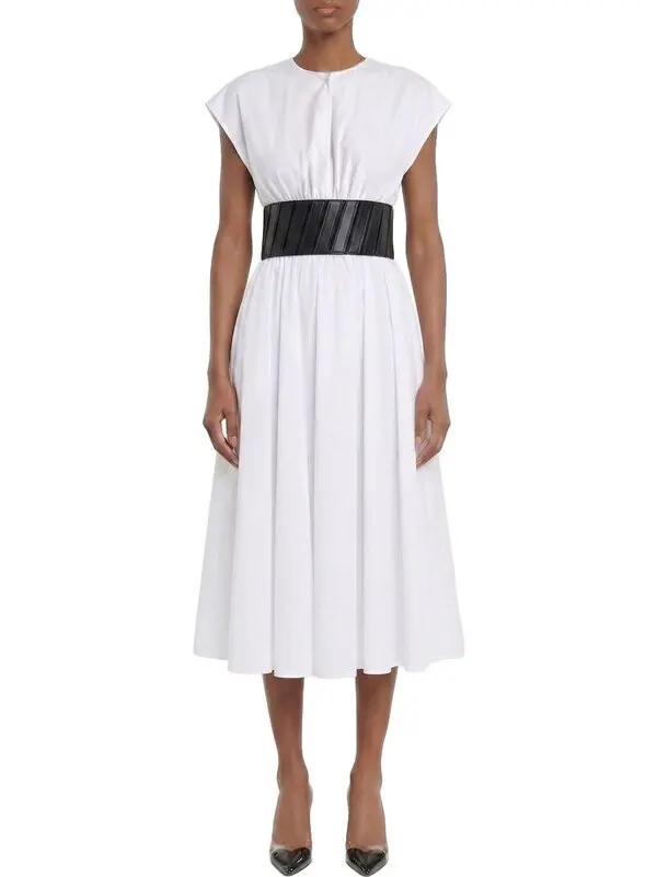 Alaïa Cotton Shirt Dress - White