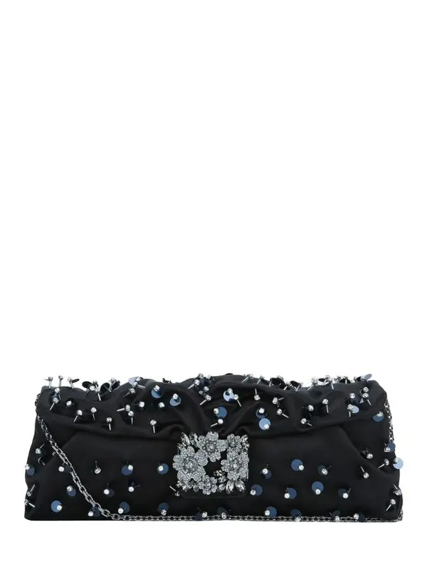 ROGER VIVIER Embellished Clutch - Black