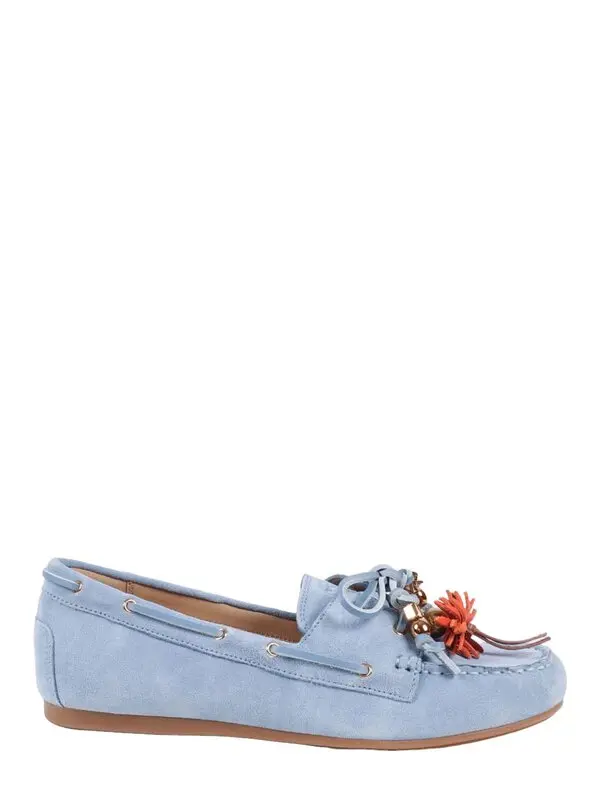 Michael Kors Suede Loafers With Tassel Detailing - Gnawed Blue