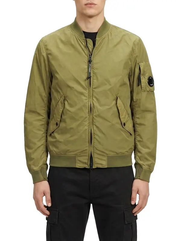 C.P. COMPANY Nylon Bomber Jacket - Green