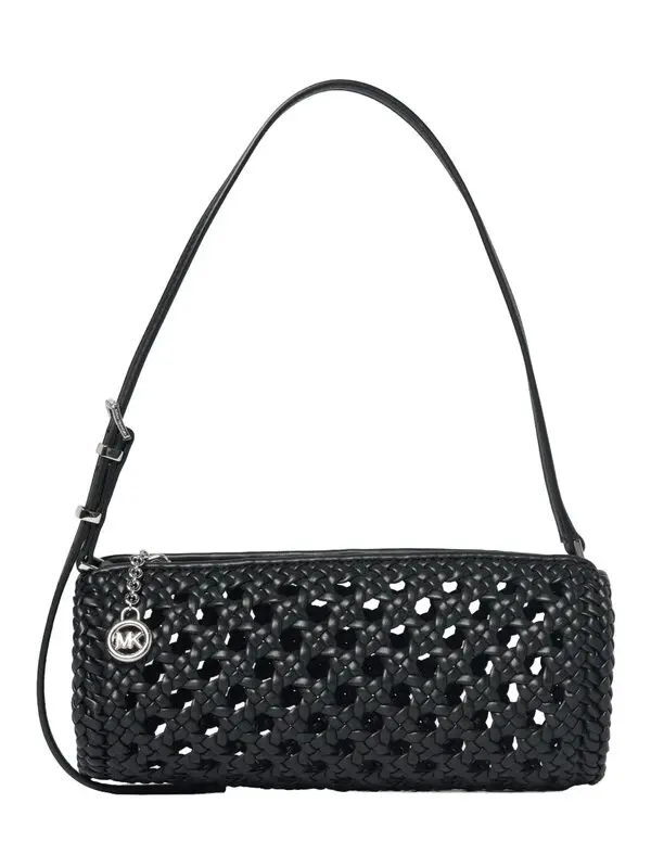 Michael Kors Izzy Woven Polyurethane Bag - Black