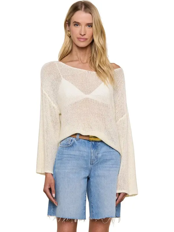 L'Agence Ethan Knit Pullover - Vanilla