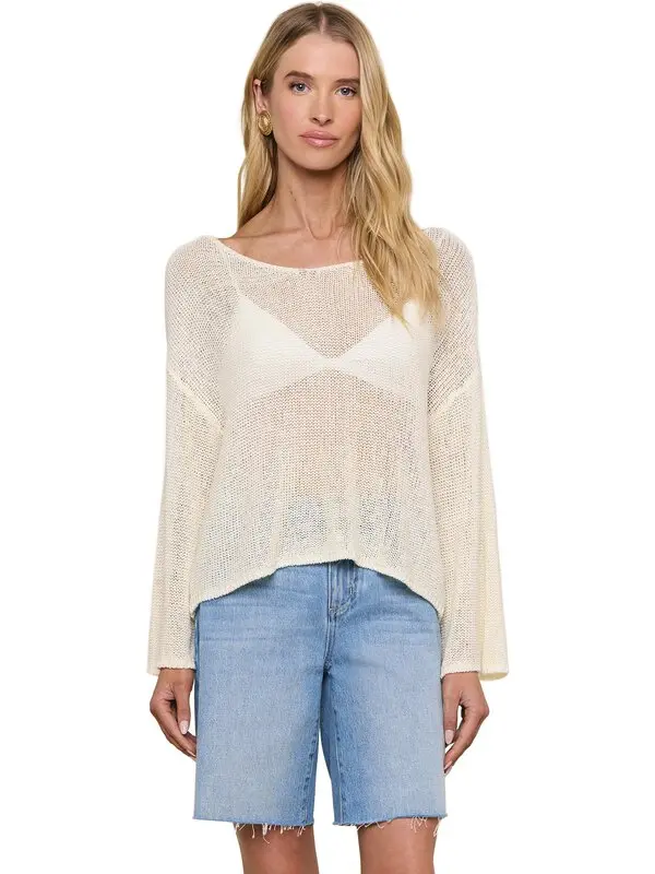 L'Agence Ethan Knit Pullover - Vanilla