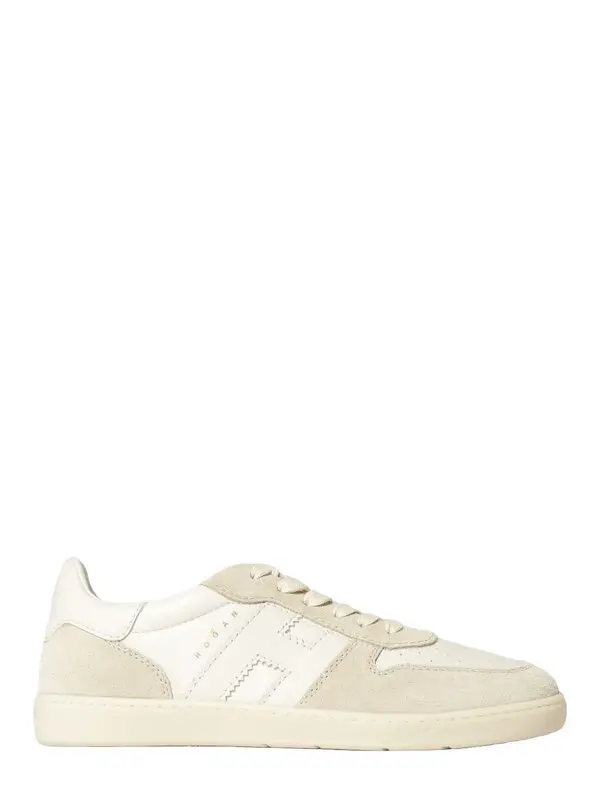 Hogan Cool" Leather And Suede Lace-up Sneakers - White