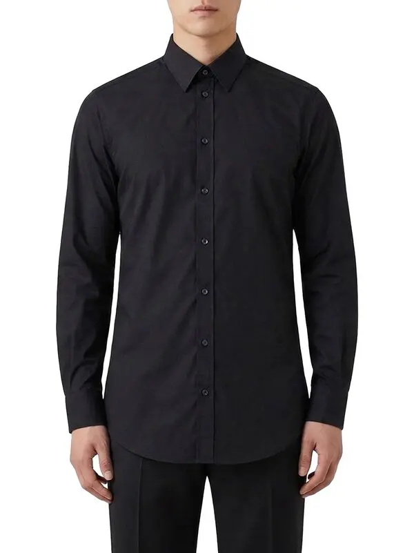 Dolce & Gabbana Classic Stretch Cotton Shirt - Black