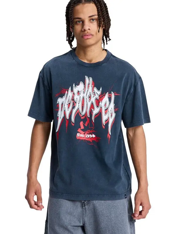 DC SHOES Dc Death Machine Heritage Short Sleeve Shirt - Black