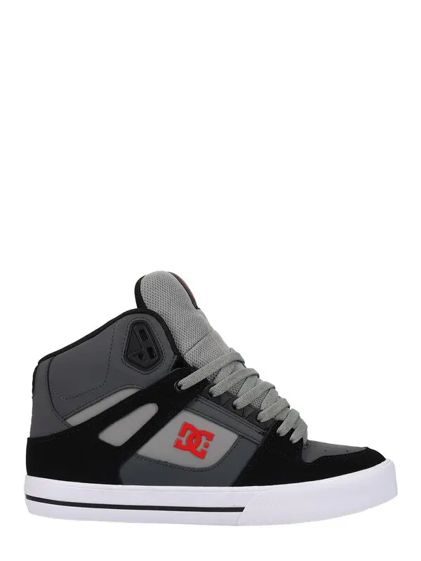 DC SHOES Pure High-top Shoes - Grey/black/red