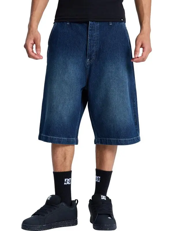 DC SHOES Baggy Denim Jorts - Dark Denim