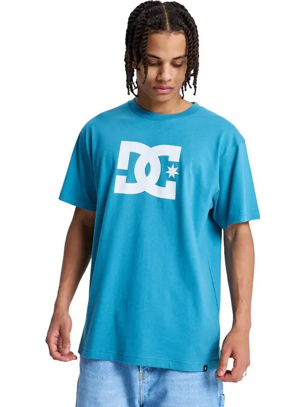 DC SHOES Dc Star Heritage Short Sleeve Shirt - Storm Blue