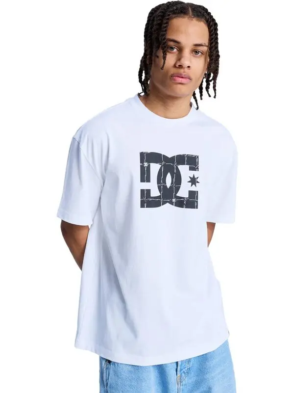 DC SHOES Dc Star Filled Heritage Short Sleeve Shirt - White