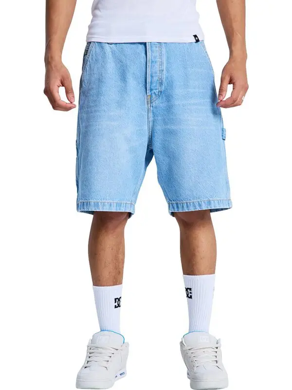 DC SHOES Baggy Denim Carpenter Short - Indigo Light