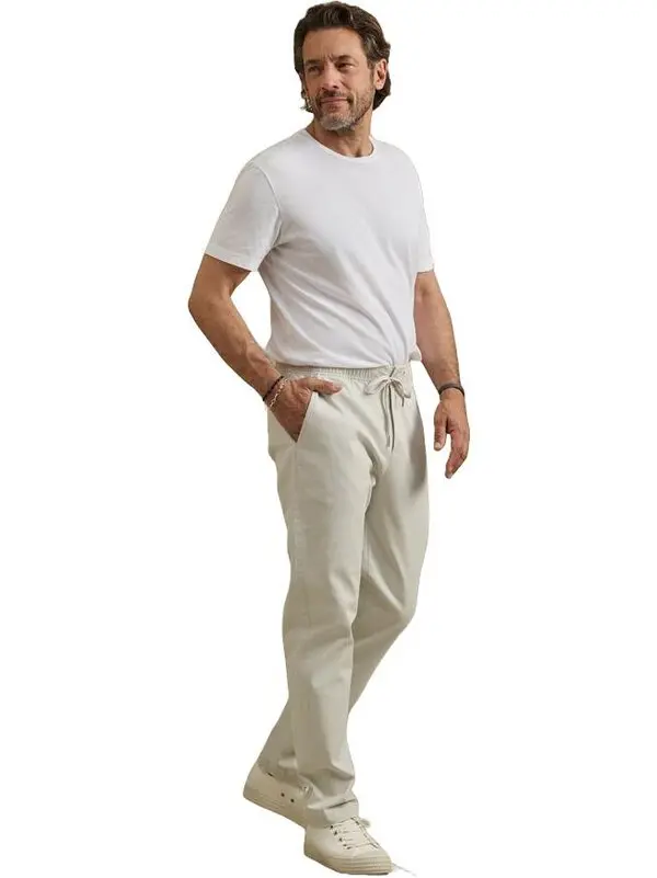 Velvet By Graham & Spencer Cotton Stretch Tapered Pant - Grey