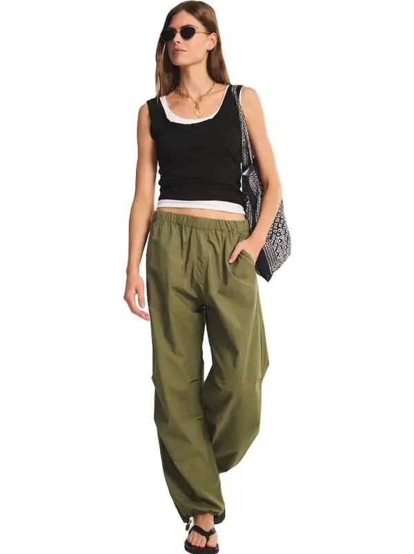 Velvet By Graham & Spencer Brooks Parachute Pant - Natural