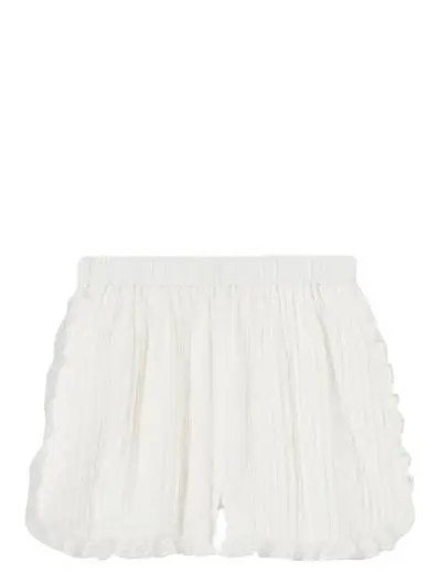 Claudie Pierlot Elasticated-waist Cotton-blend Shorts - Ecru